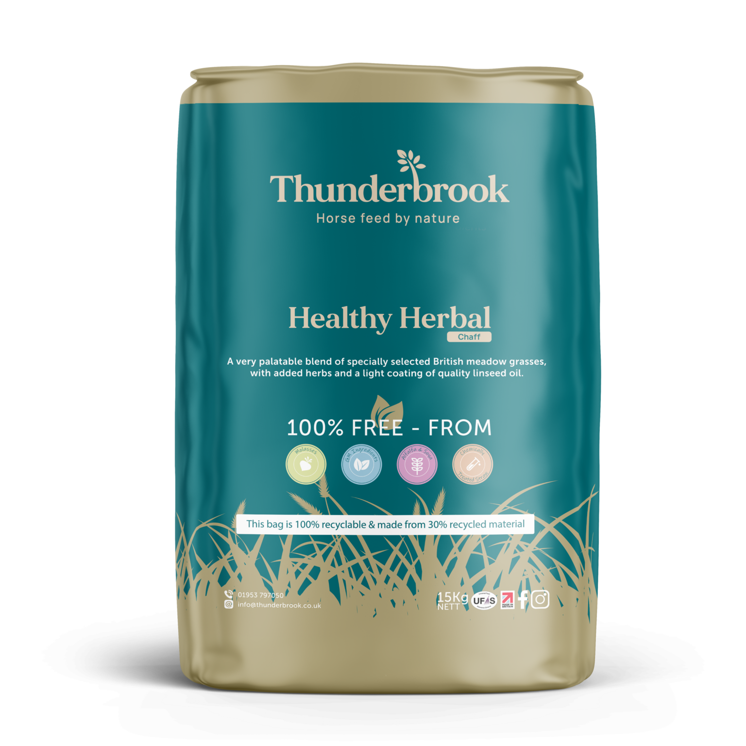 Thunderbrook Healthy Herbal Chaff 15kg - Thunderbrook Equestrian